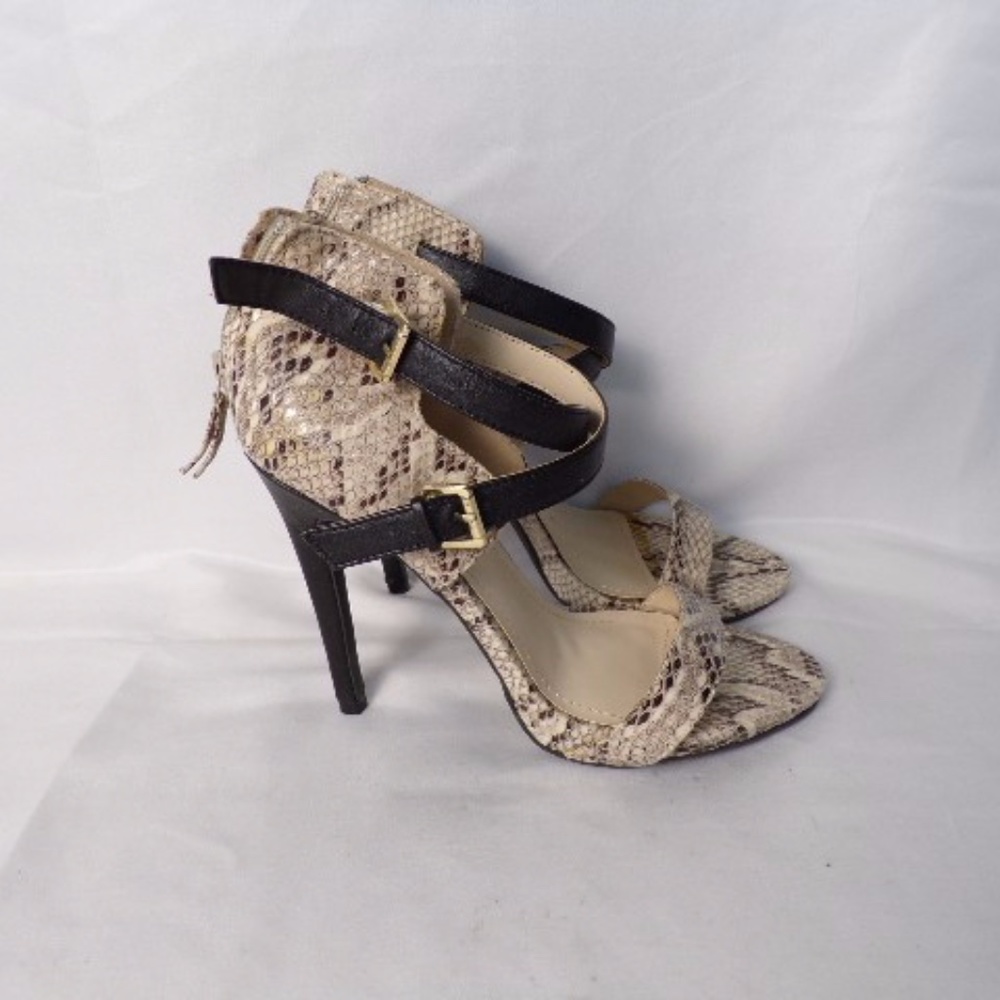 Anne Michelle Snake Skin Print 5" Stiletto Heels - Gem